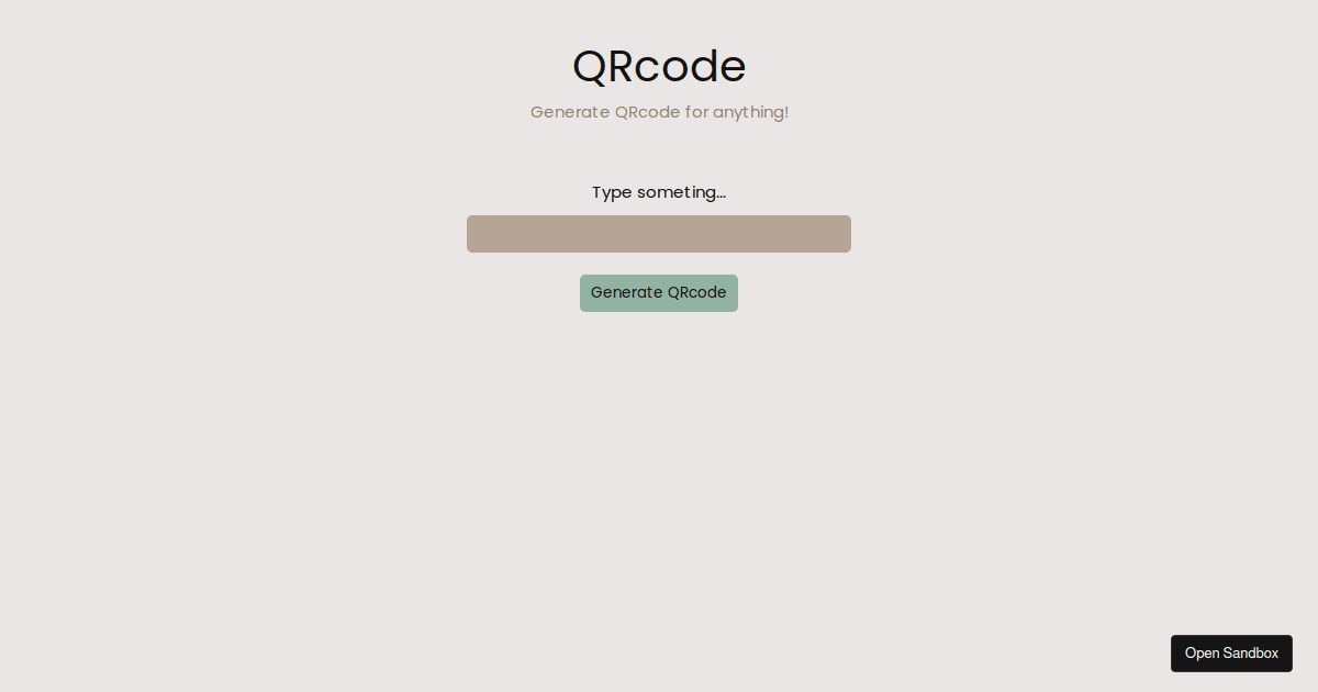 QRcode Generator - Codesandbox