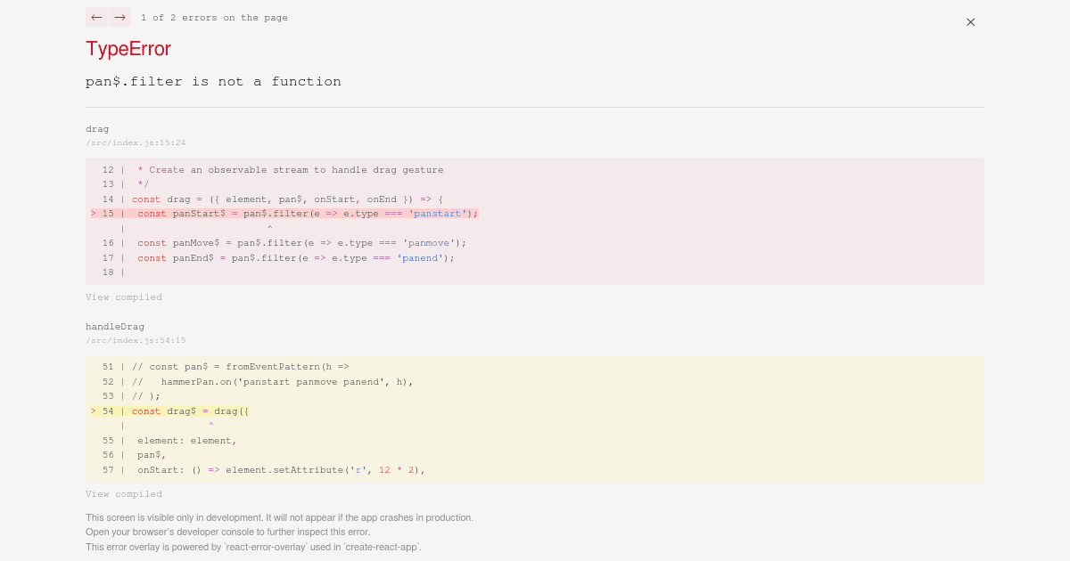 Gesture Based Animations - Codesandbox