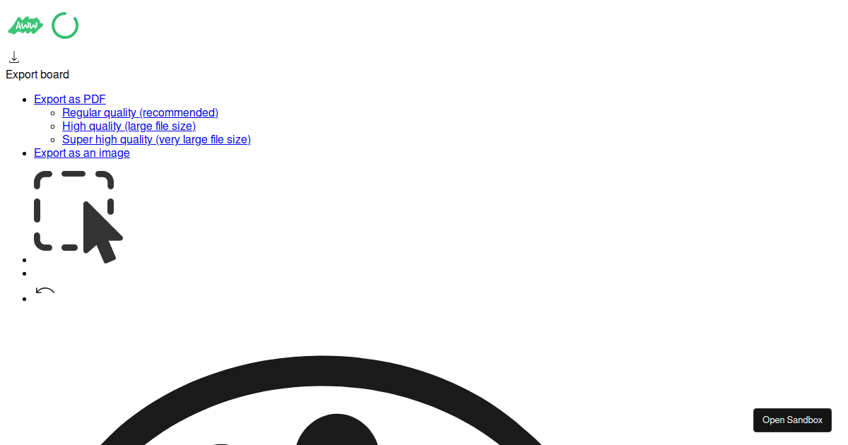 Aww Whiteboard - Codesandbox
