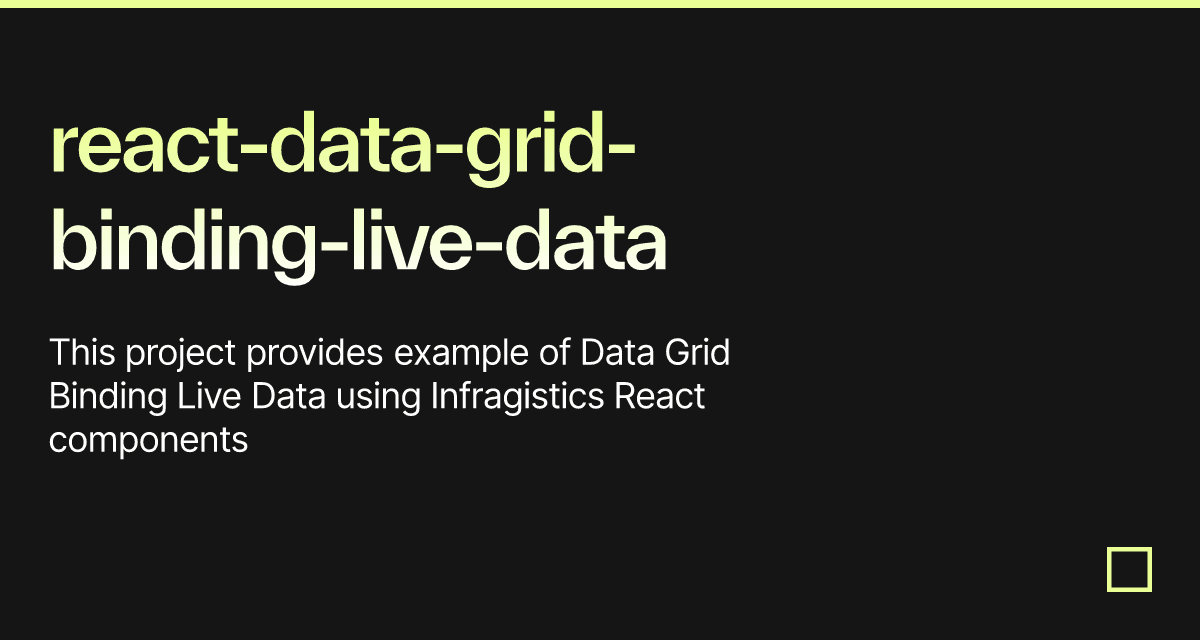 react-data-grid-binding-live-data - Codesandbox