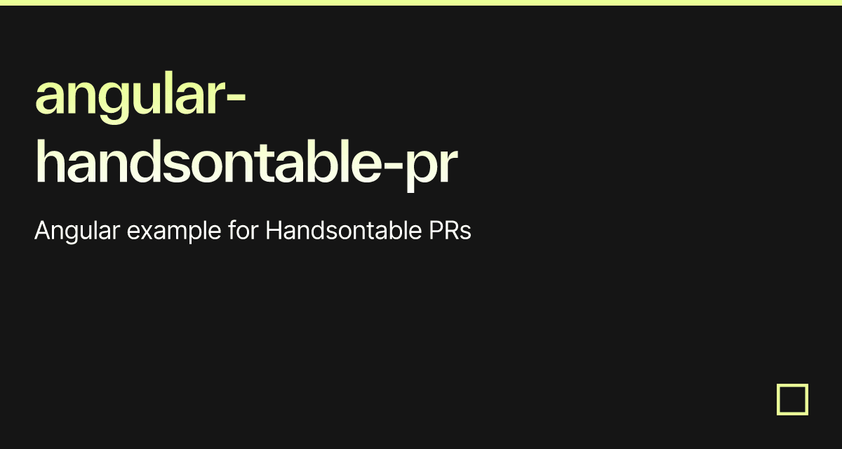 angular-handsontable-pr - Codesandbox