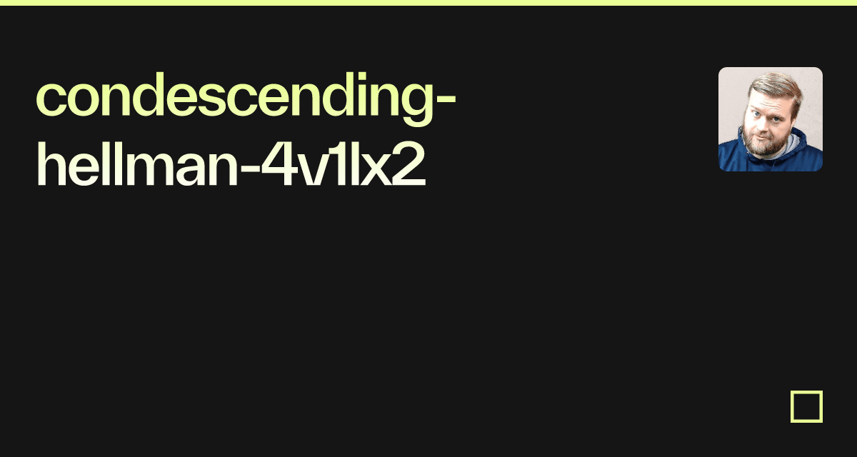 condescending-hellman-4v1lx2 - Codesandbox