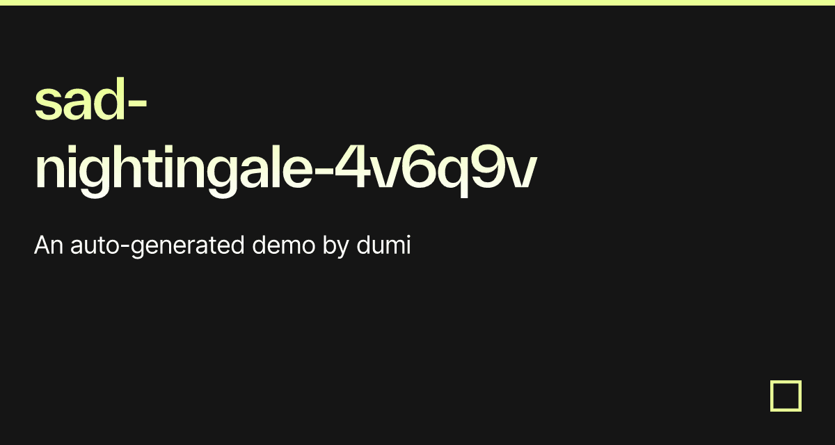 sad-nightingale-4v6q9v - Codesandbox