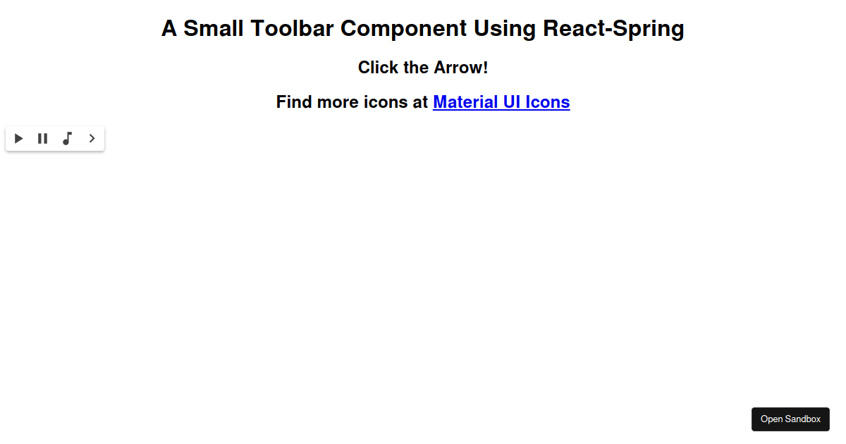 toolbar - Codesandbox