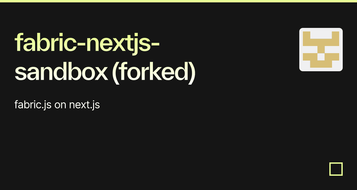 fabric-nextjs-sandbox (forked) - Codesandbox