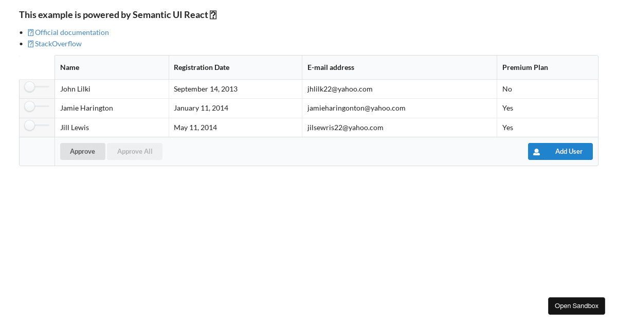 semantic-ui-example - Codesandbox