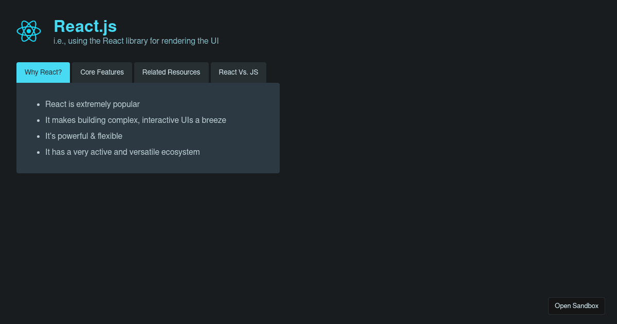 first-react-app-start (forked) - Codesandbox