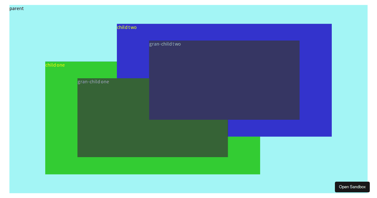 z-index - Codesandbox