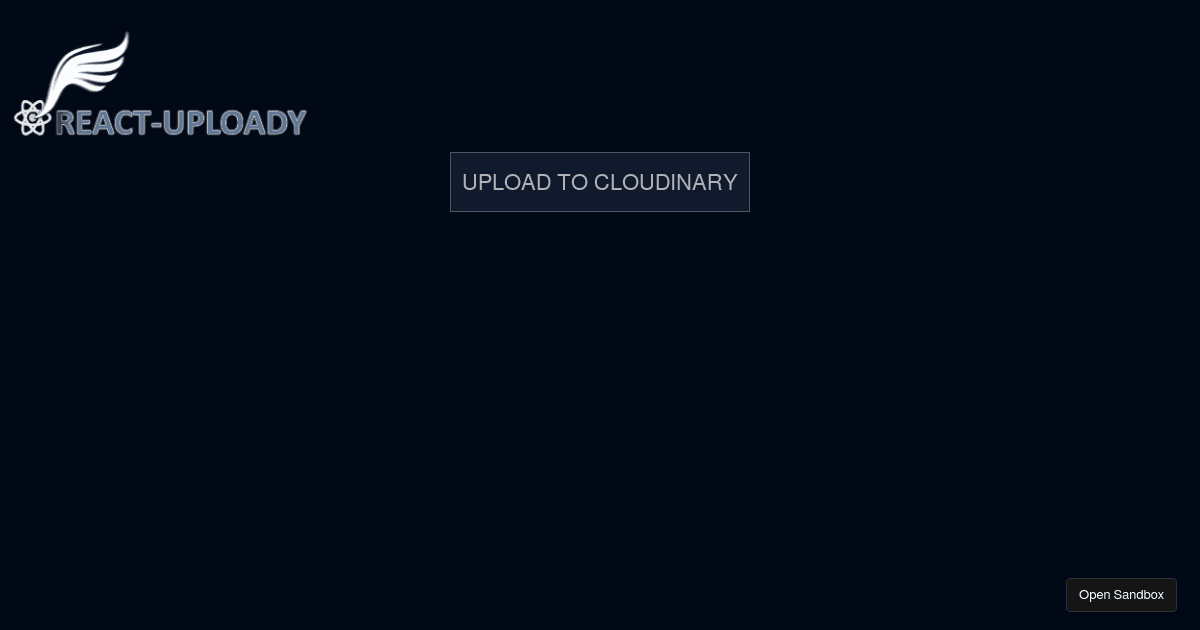react-uploady-cloudinary-unsigned-sample - Codesandbox