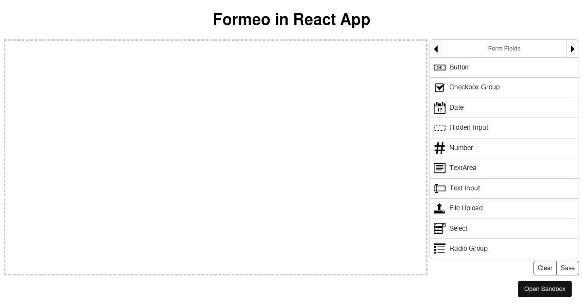 formeo-react - Codesandbox
