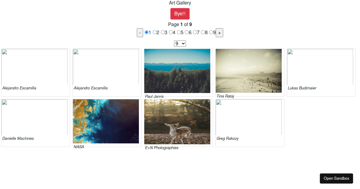 gallery - Codesandbox