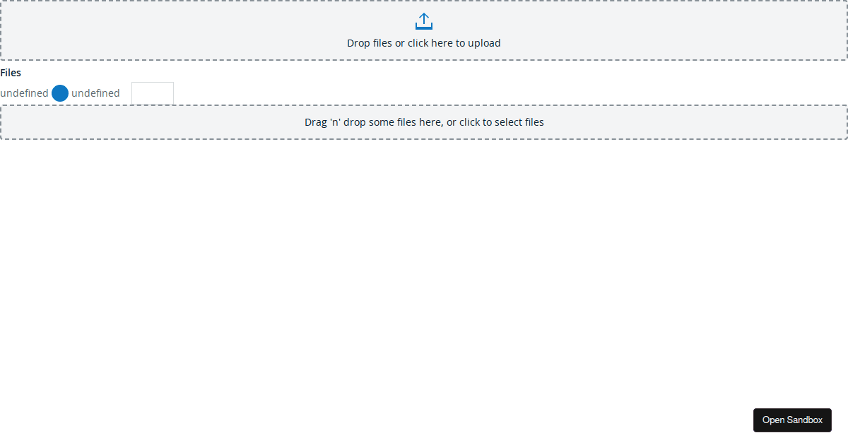 React Dropzone Codesandbox