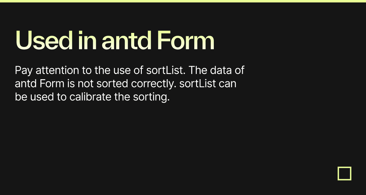 Used in antd Form - Codesandbox