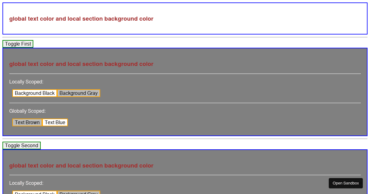 sinuous-style esm - Codesandbox
