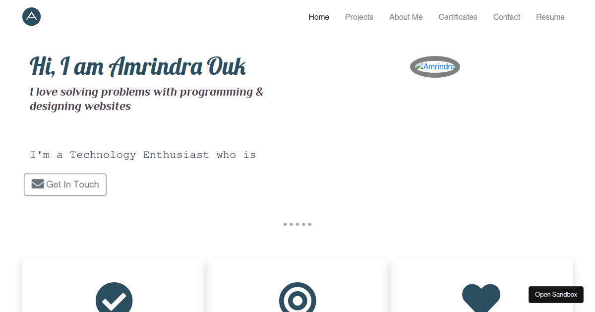 Amrindra-Ouk (forked) - Codesandbox
