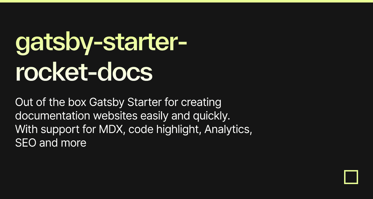 gatsby-starter-rocket-docs - Codesandbox
