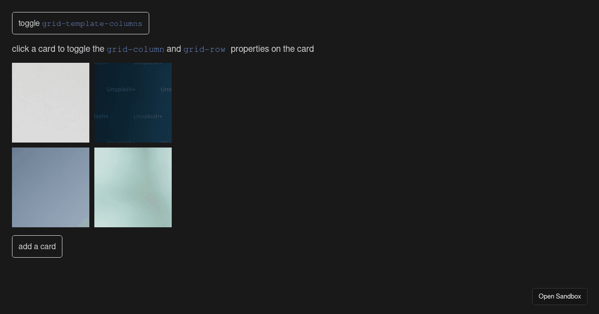 Animate Css Grid Template Forked Codesandbox
