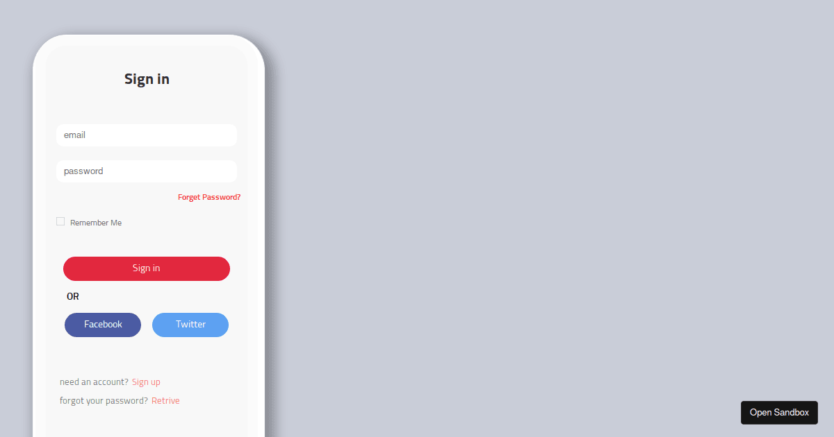 CSS Mobile Screen (5) - Codesandbox
