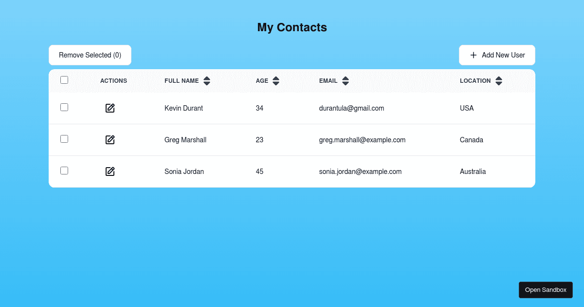 Small React Project (forked) - Codesandbox