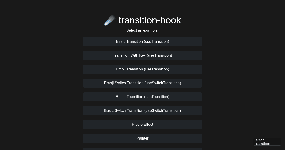 transition-hook-switch - Codesandbox