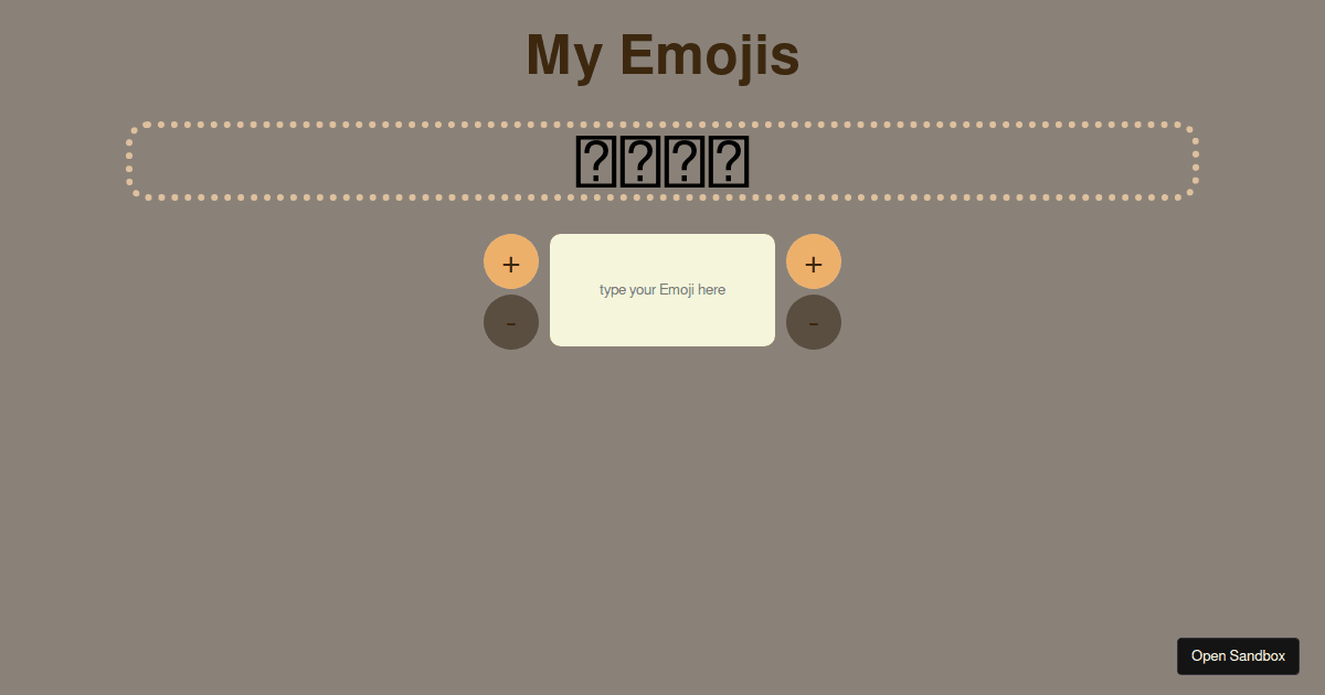 My emojis - Codesandbox
