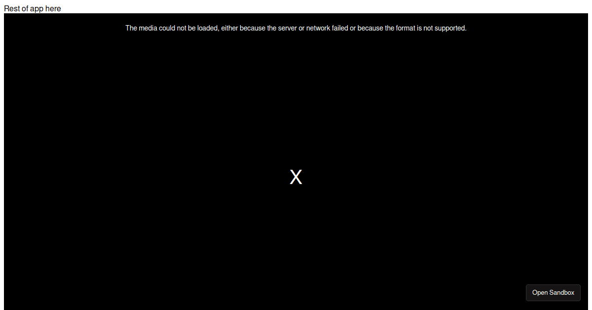 VideoJS React Example - Codesandbox