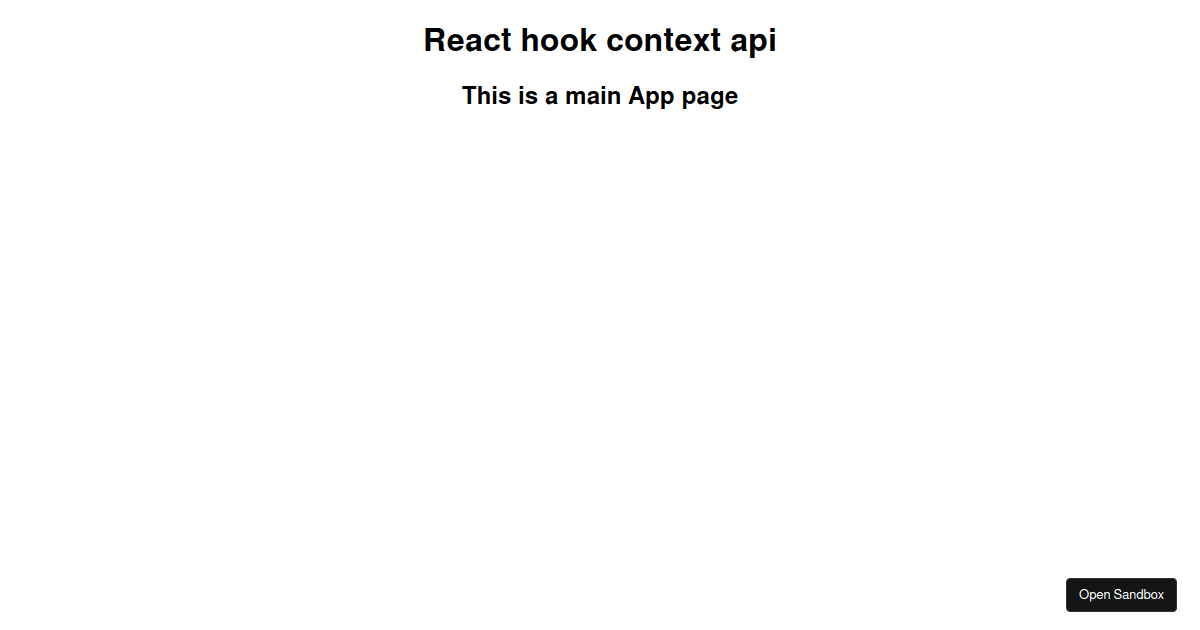 React Auth Context Codesandbox