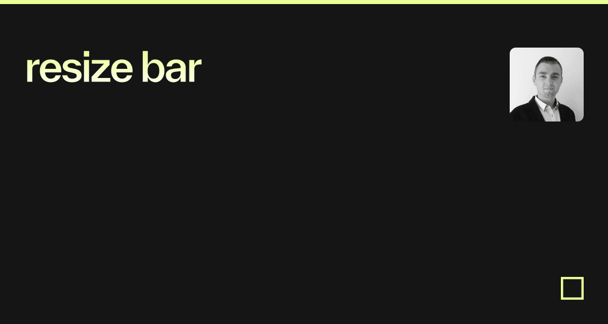 Resize Bar Codesandbox