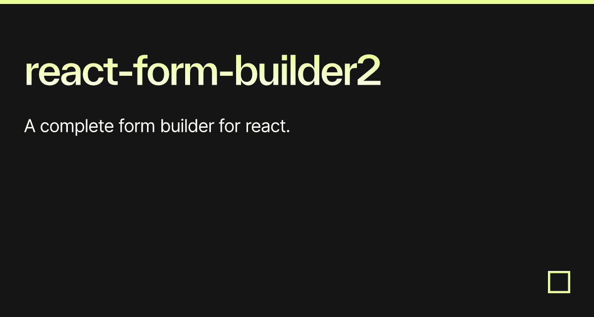 react-form-builder2 - Codesandbox