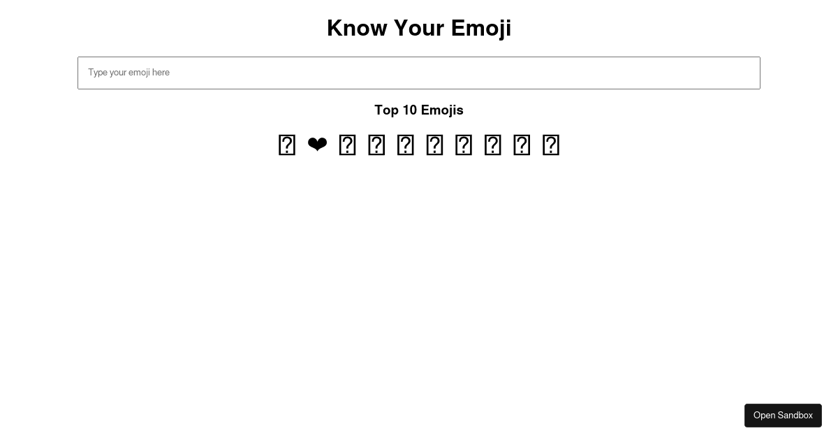 know-your-emoji - Codesandbox