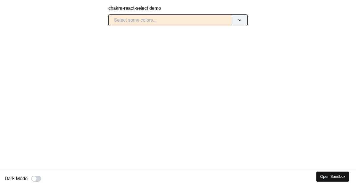 Chakra React Select Classnameprefix Demo V3 Codesandbox