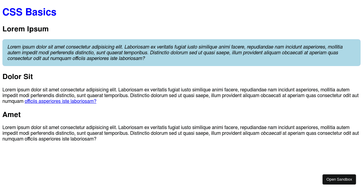 css-basics_demo-end - Codesandbox