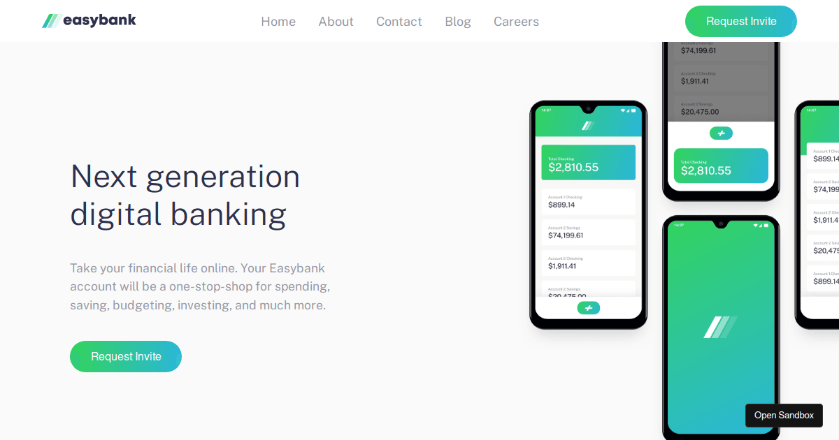 Easybank - Codesandbox