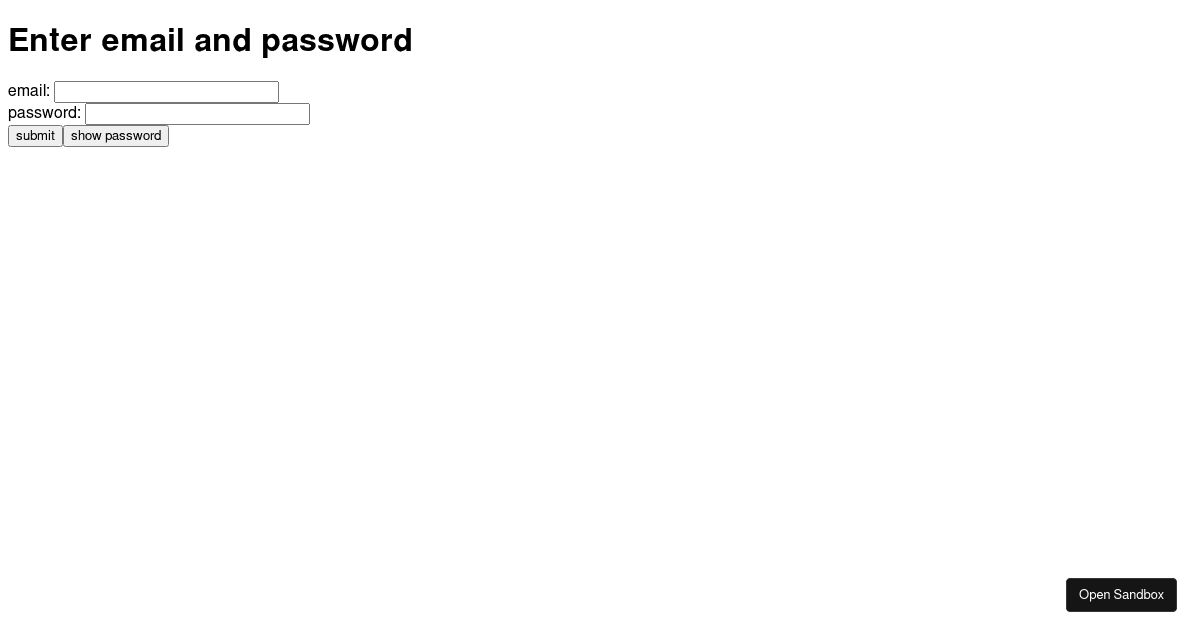Password Manager App Codesandbox