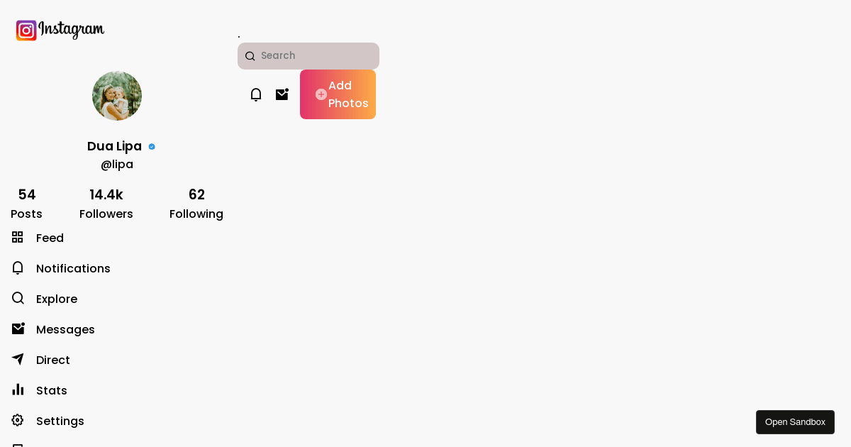 instagram - Codesandbox