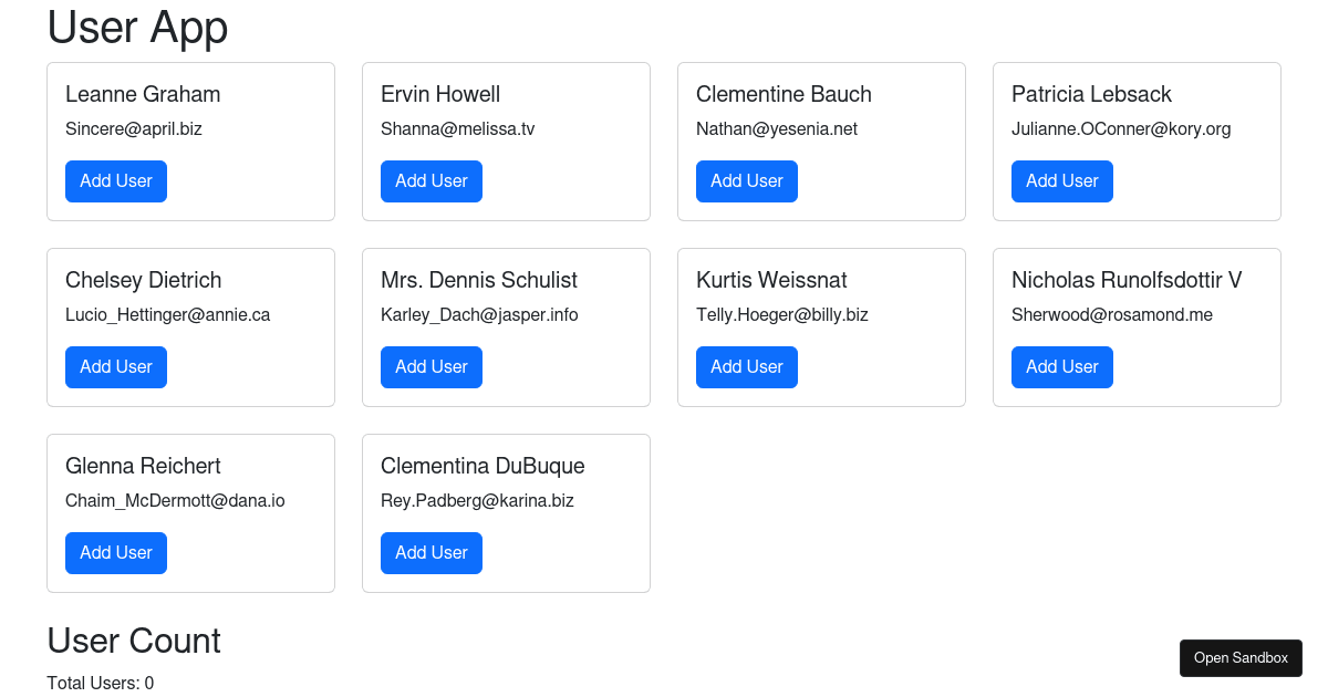 assignment 4 react js - Codesandbox