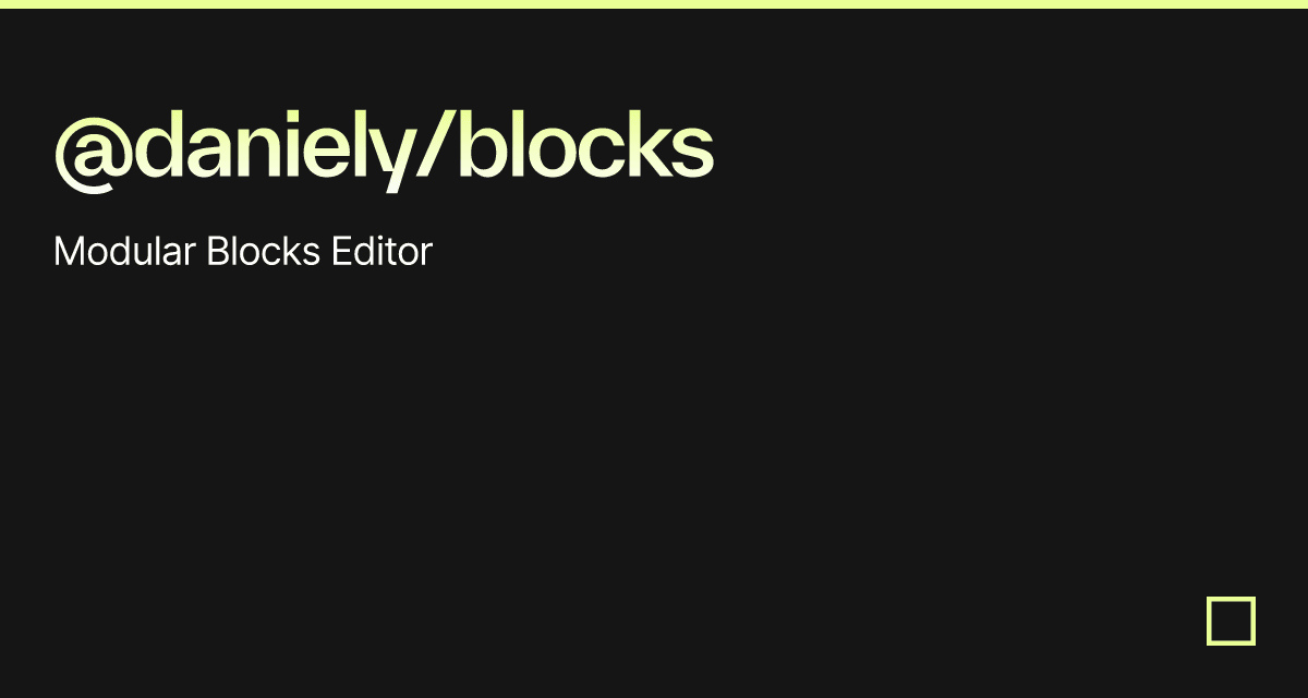 @daniely/blocks - Codesandbox