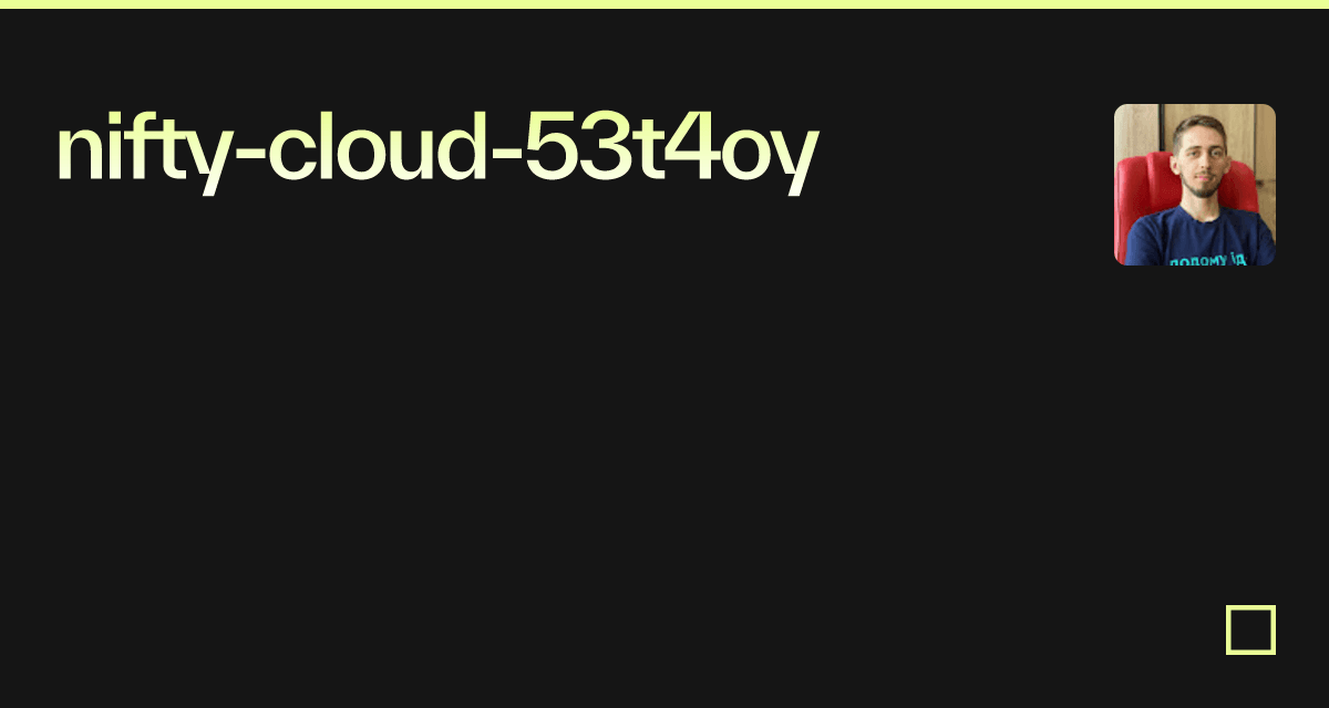 nifty-cloud-53t4oy - Codesandbox