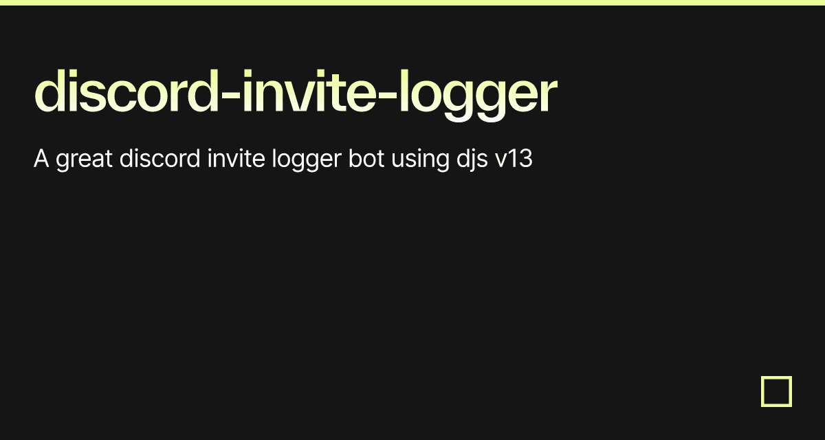 discord-invite-logger - Codesandbox