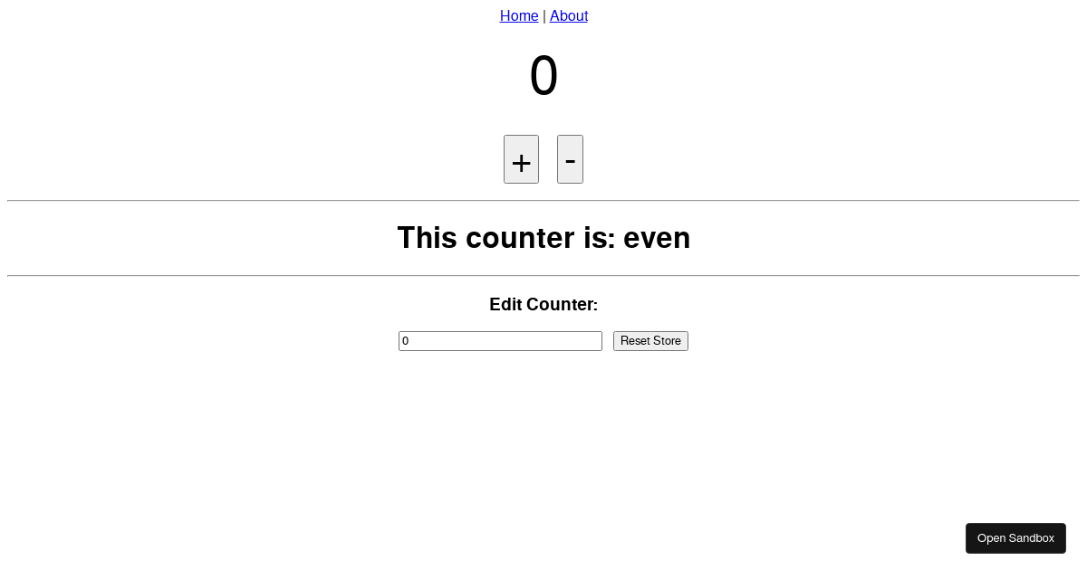 Vue 3 + Pinia_CounterApp - Codesandbox