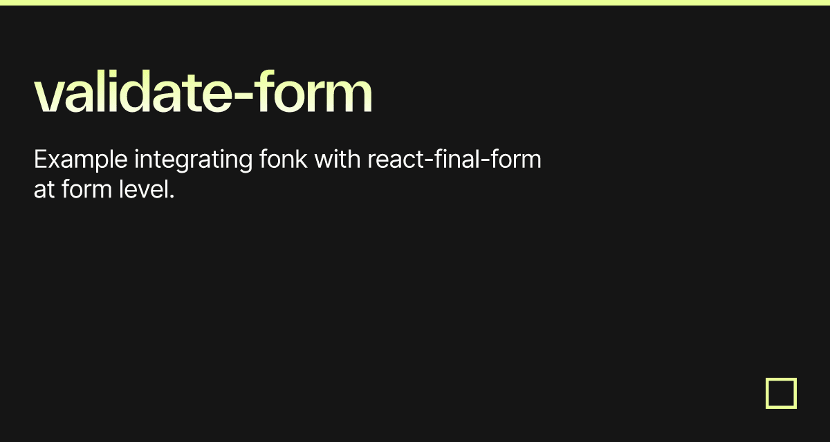 validate-form - Codesandbox