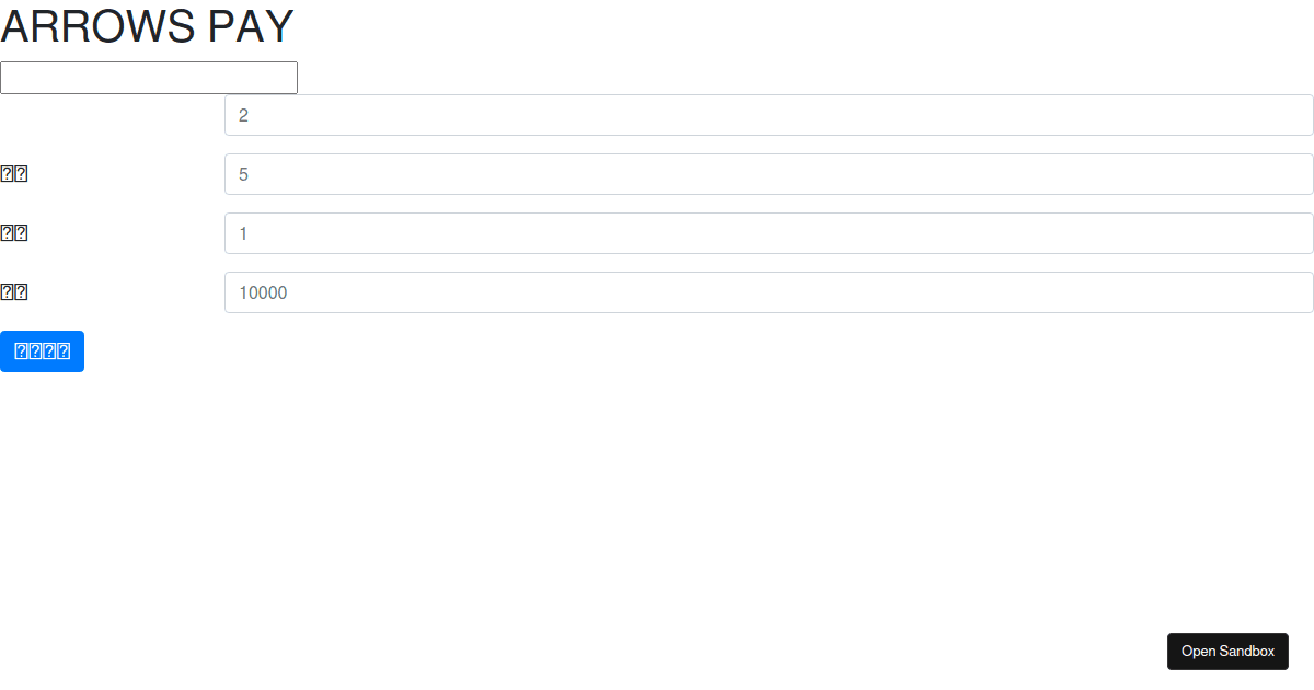 Arrows Pay - Codesandbox