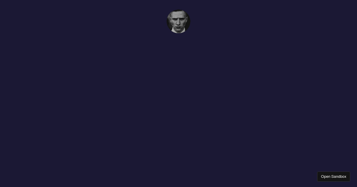 Preloaded Avatar Example - Codesandbox