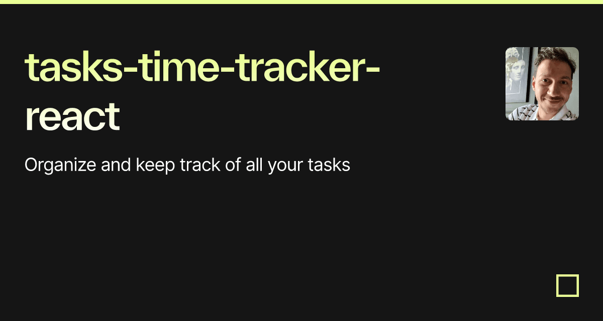 Tasks Time Tracker React Codesandbox