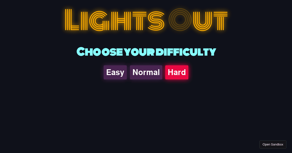 lightsout - Codesandbox