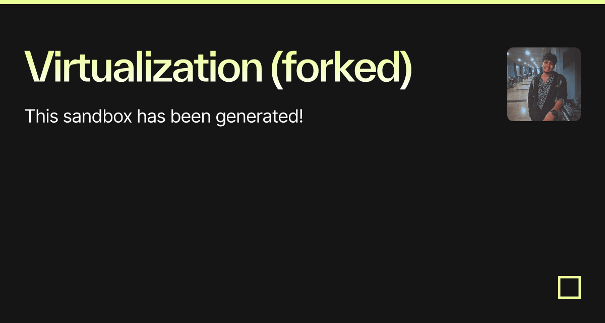 Virtualization (forked) - Codesandbox