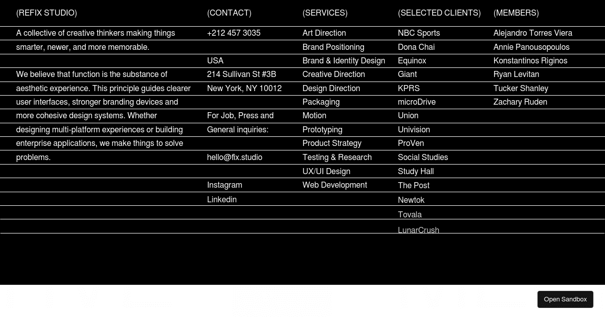 Nice Lines - Codesandbox