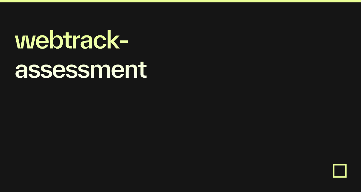 webtrack-assessment - Codesandbox