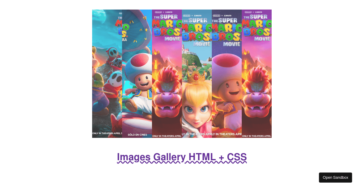 Images Gallery Html Css Codesandbox