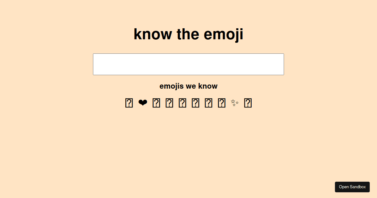 emoji - Codesandbox